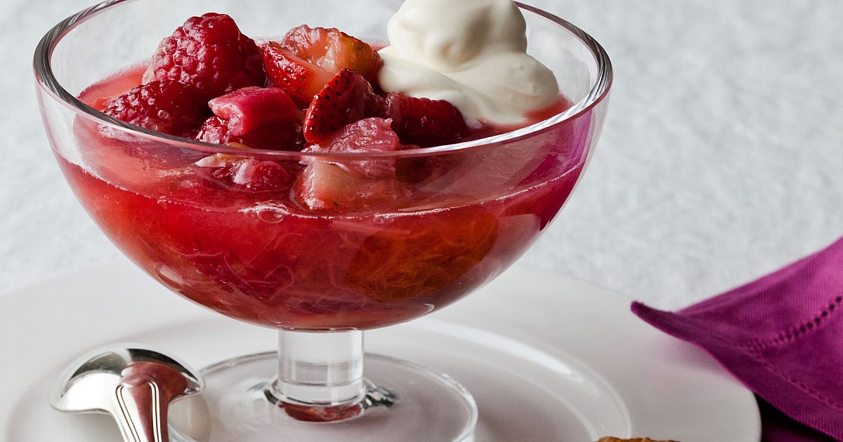 Barefoot Contessa | Stewed Rhubarb & Red Berries | Recipes